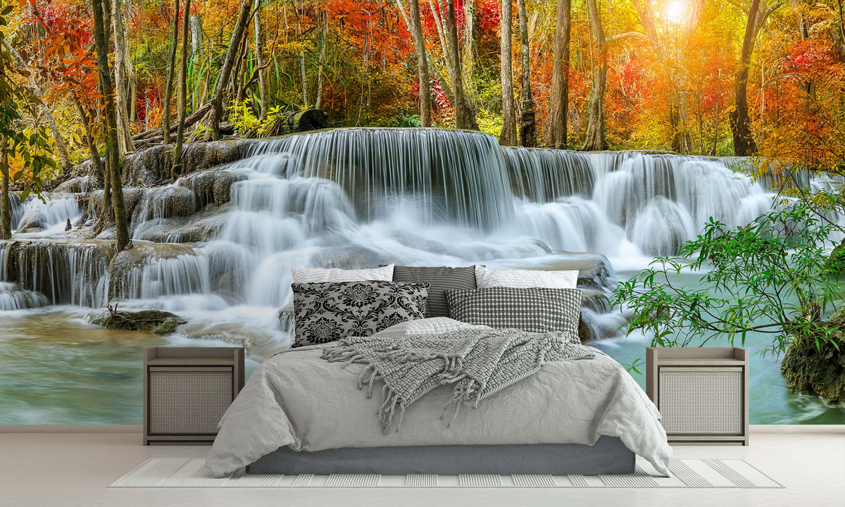 Autumn Bliss Waterfall Wall Mural – Decor Empire