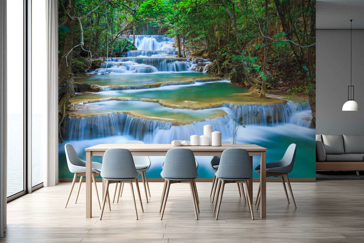 Deep Forest Waterfall Wall Mural – Decor Empire