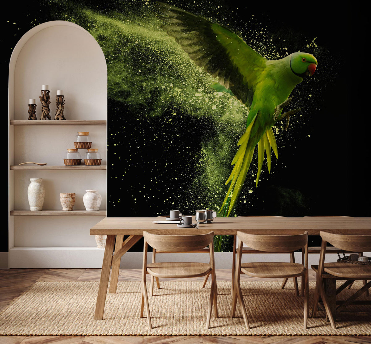 Flying Parrot Wallpaper Mural – Decor Empire