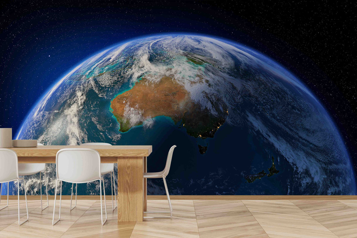 Majestic Earth from Space Wallpaper Mural – Decor Empire