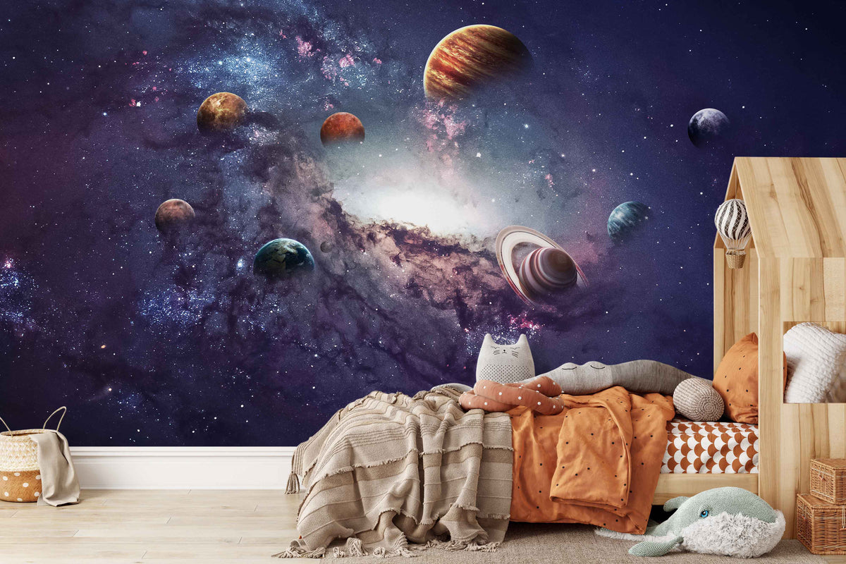 Planets of Solar System Wallpaper Mural – Decor Empire