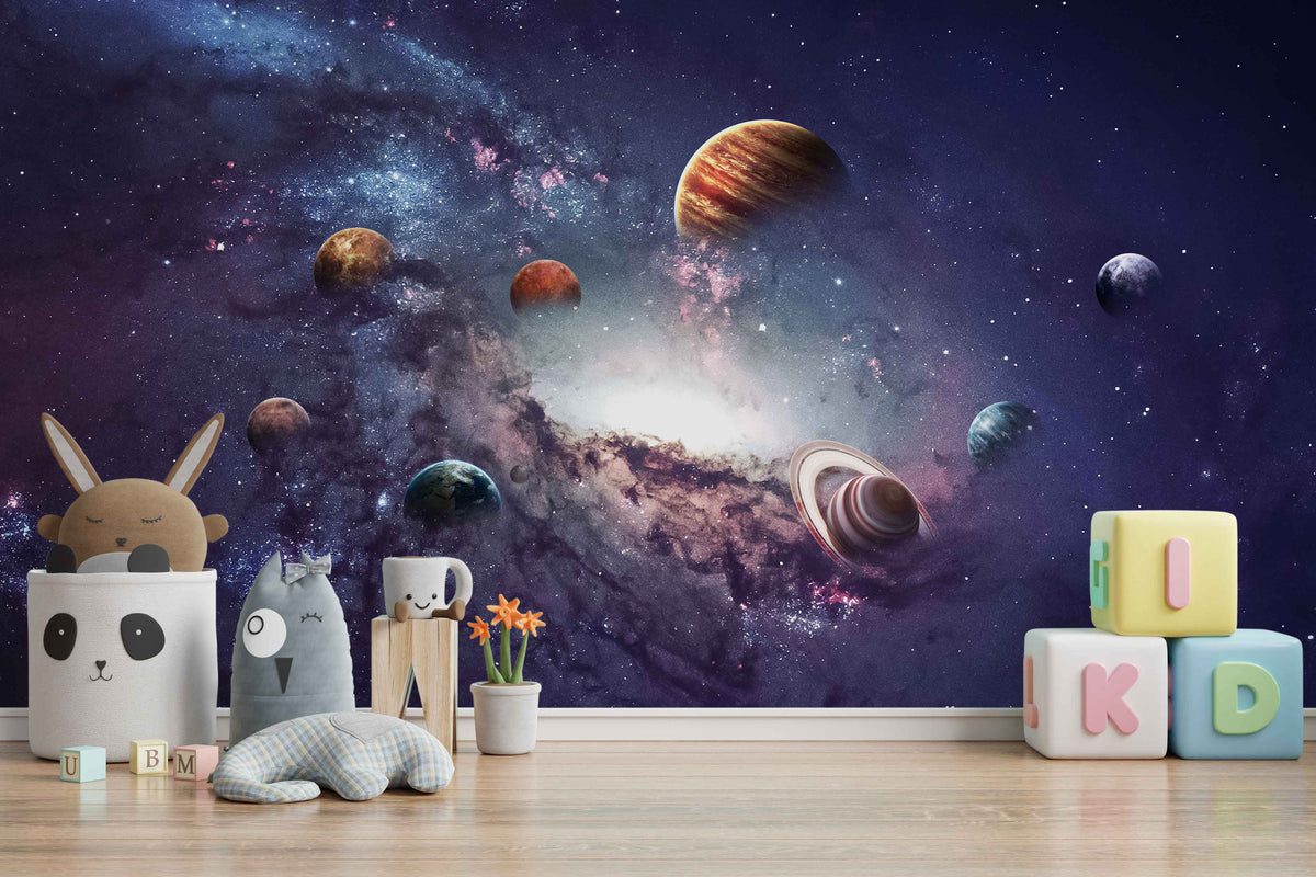 Planets of Solar System Wallpaper Mural – Decor Empire