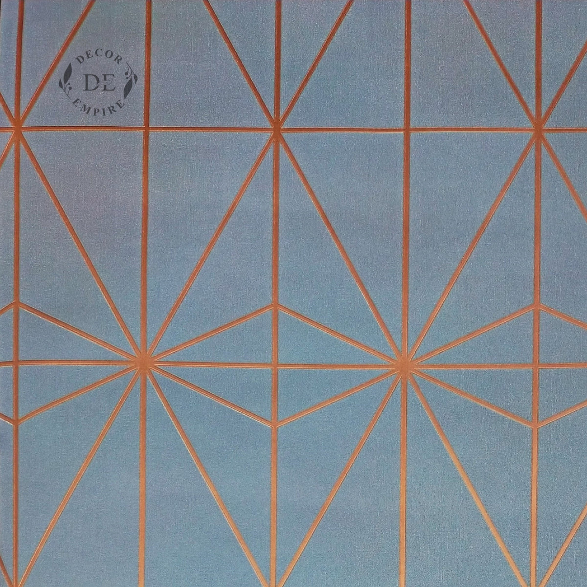 Modern Grey and Copper Geometry Wallpaper - 11122 – Decor Empire