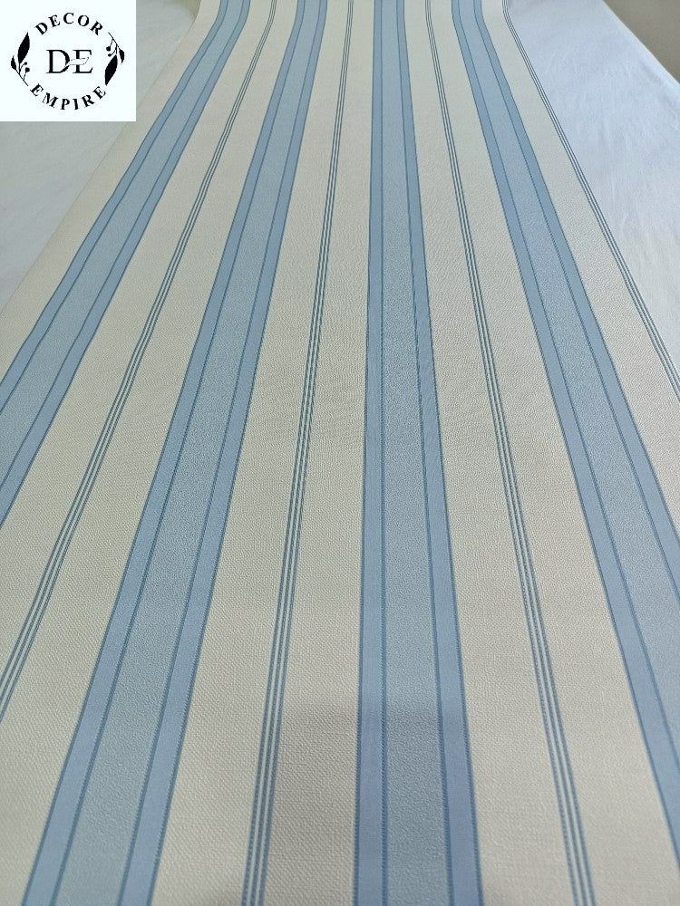 Light Blue Stripe Wallpaper - 11340 – Decor Empire